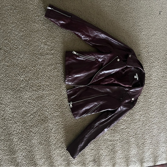 Bar III | Jackets & Coats | Bar Iii Deep Burgundy Leather Jacket | Poshmark